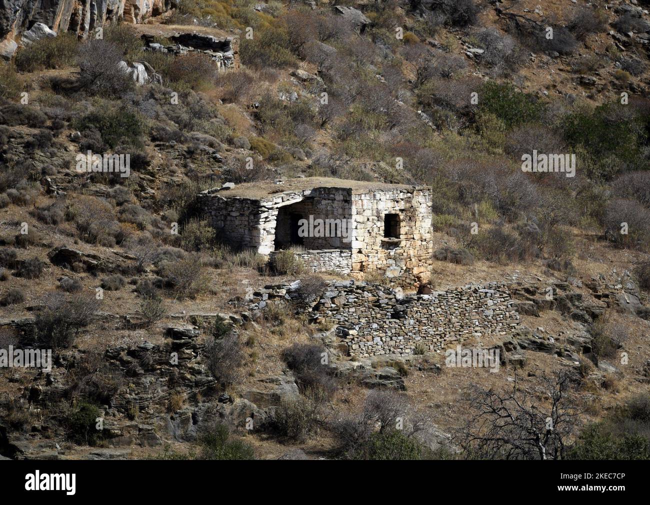 Scenic rural landscape in the countryside of Ancient Karthea, Kea ...