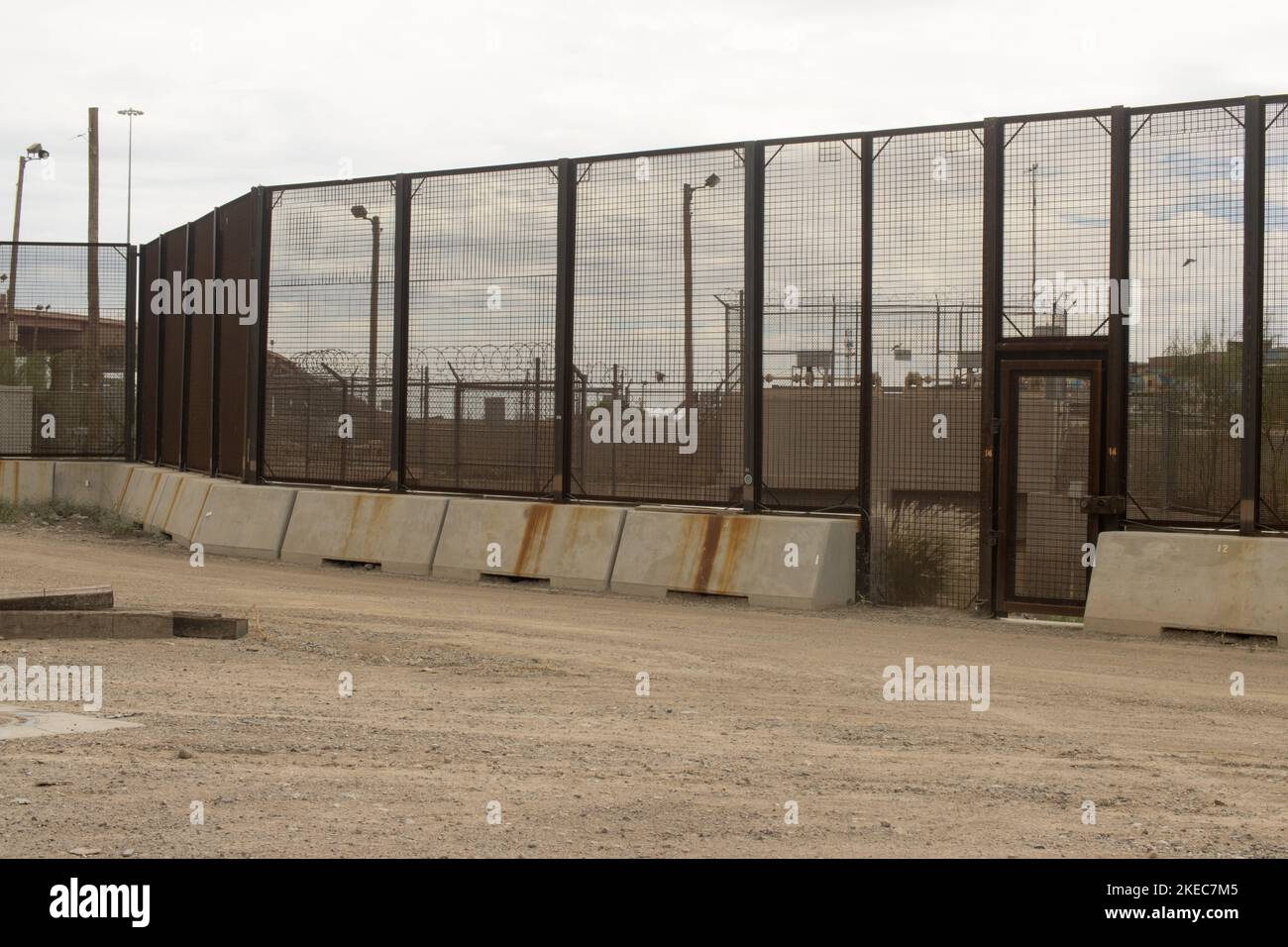 The Border Wall along the US Mexico Border near Downtown El Paso Stock ...