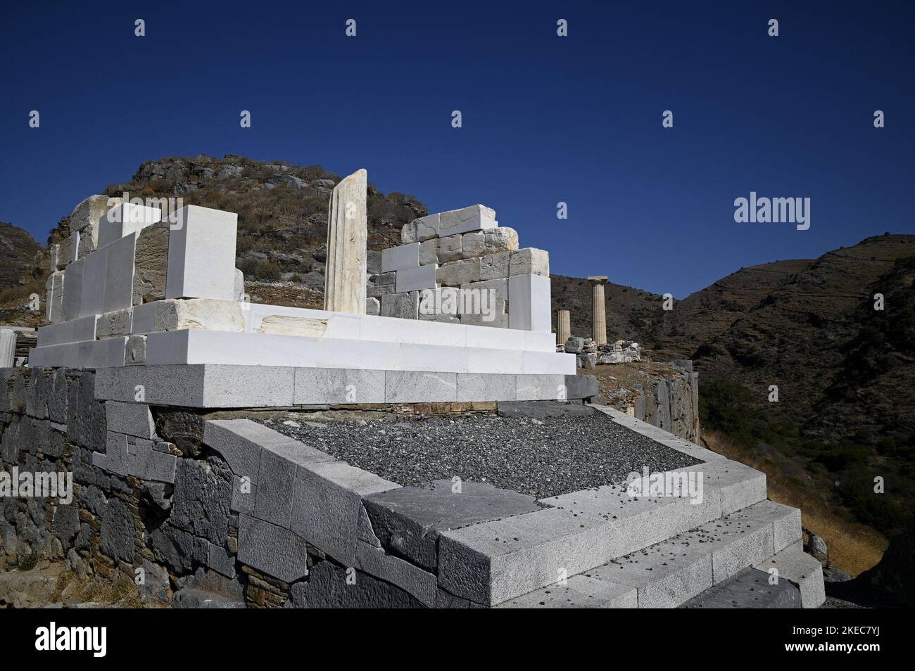 Scenic view of the 5th century Propylon a marble monument at the ...