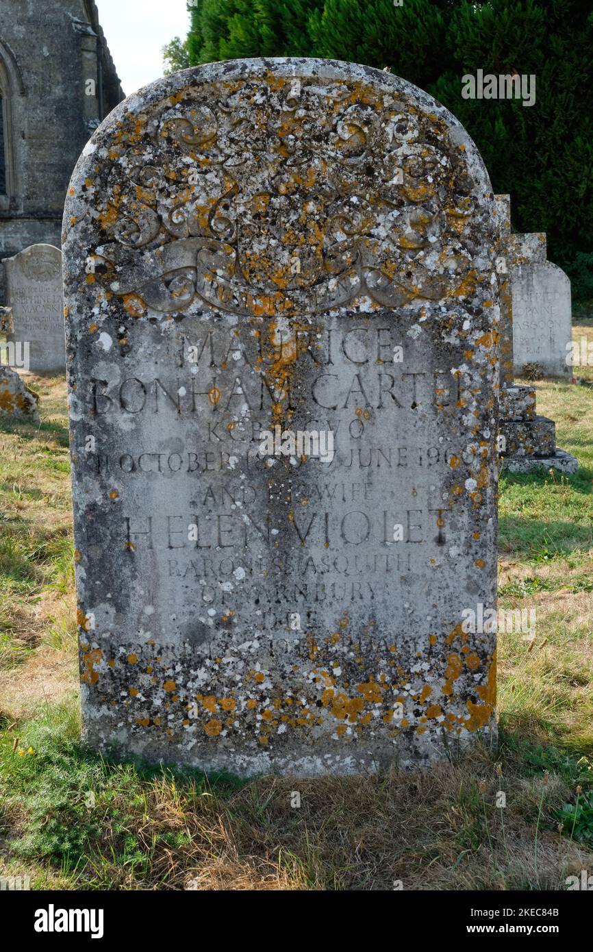 Bonham Carter Headstone St Andrews Church Mells Stock Photo - Alamy