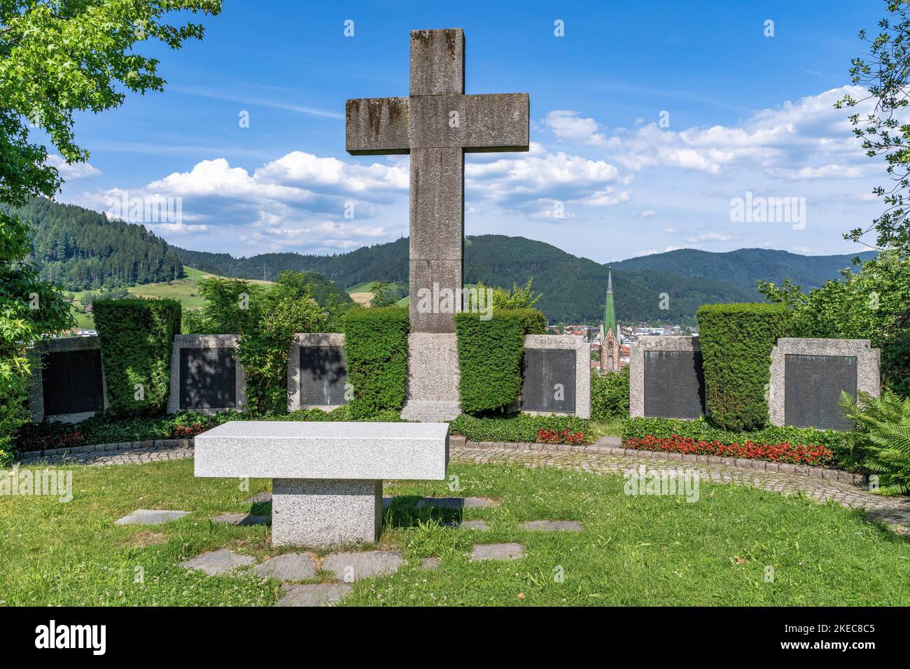 Europe, Germany, Southern Germany, Baden-Wuerttemberg, Black Forest, World War Graves at Husen ...