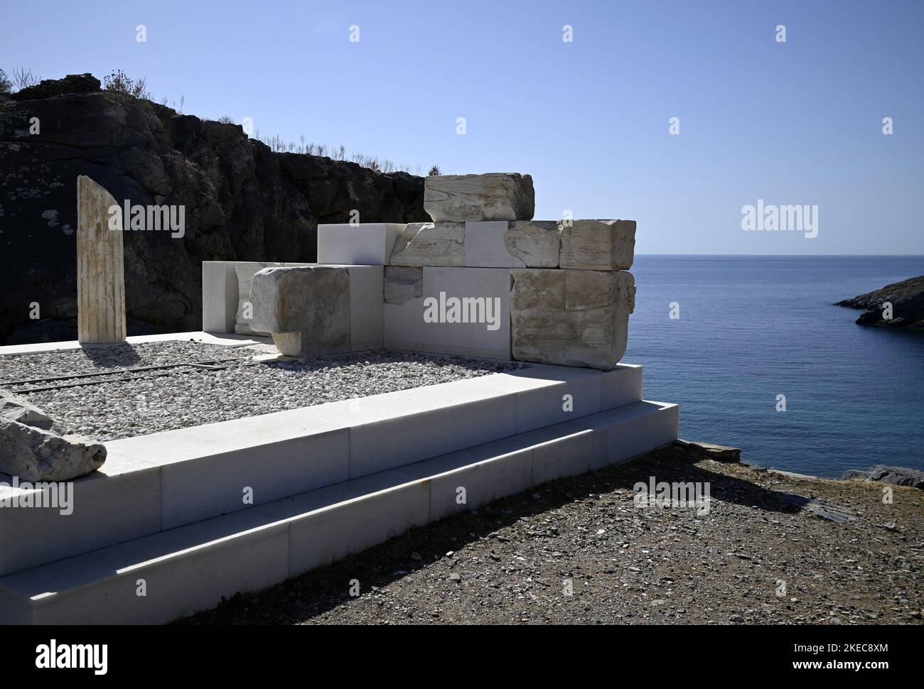 Scenic view of the 5th century Propylon a marble monument at the ...