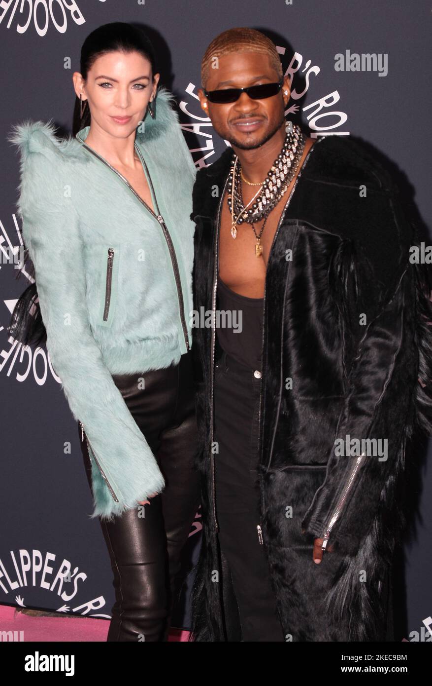 London, UK. Liberty Ross and Usher at the Opening of Flipper’s Roller ...