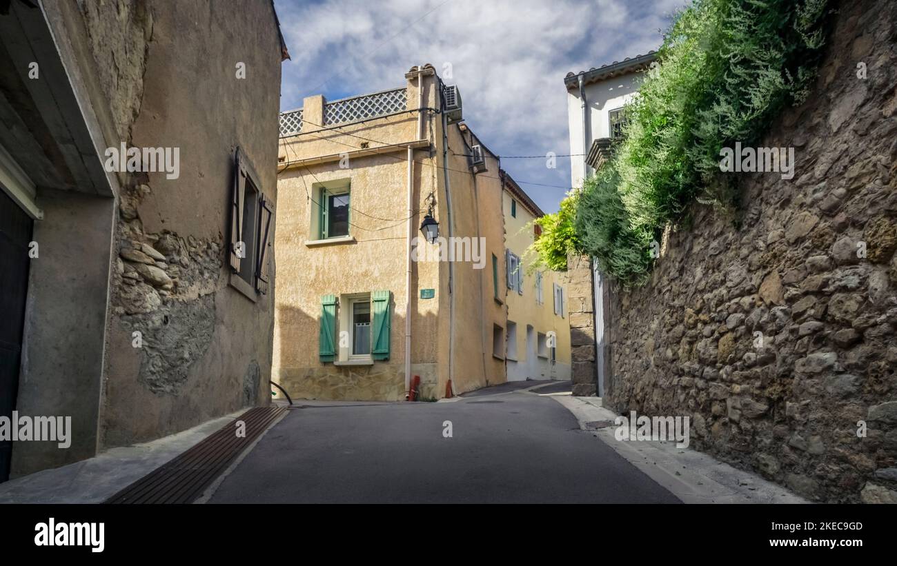 Village street in Moussan Stock Photo - Alamy