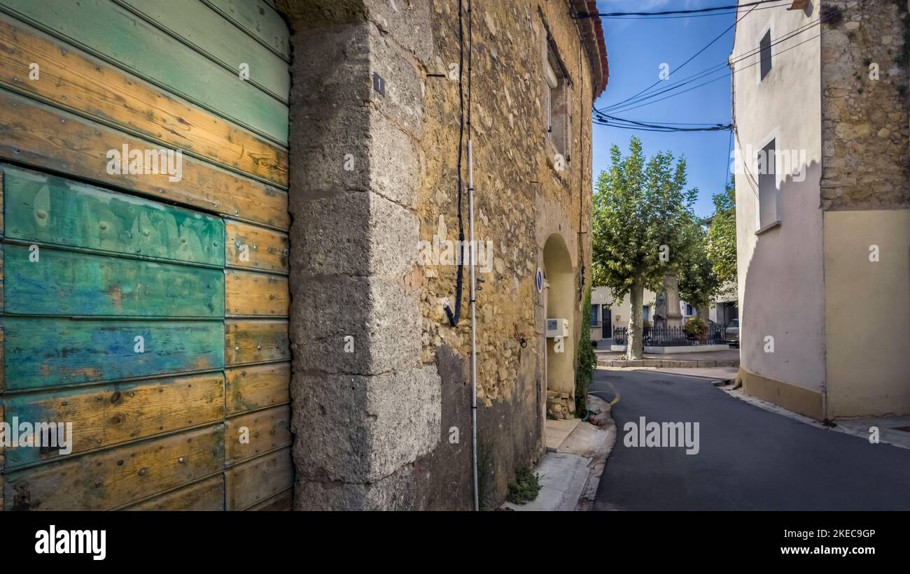 Village street in Moussan Stock Photo - Alamy