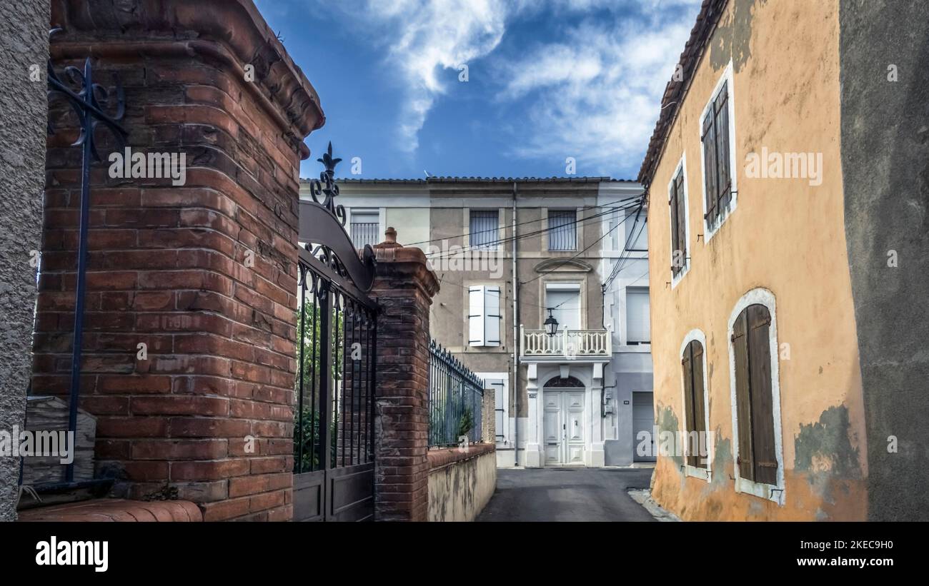 Village street in Moussan Stock Photo - Alamy