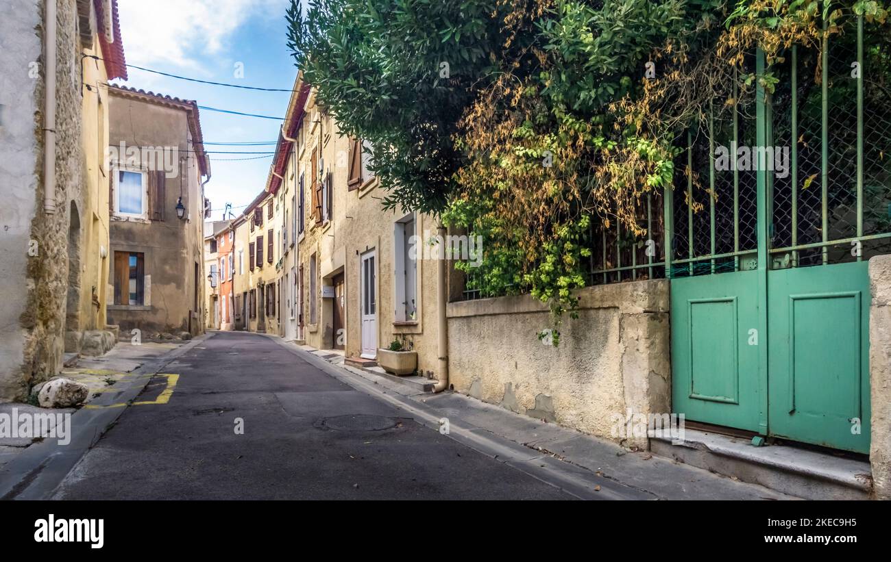 Village street in Moussan Stock Photo - Alamy