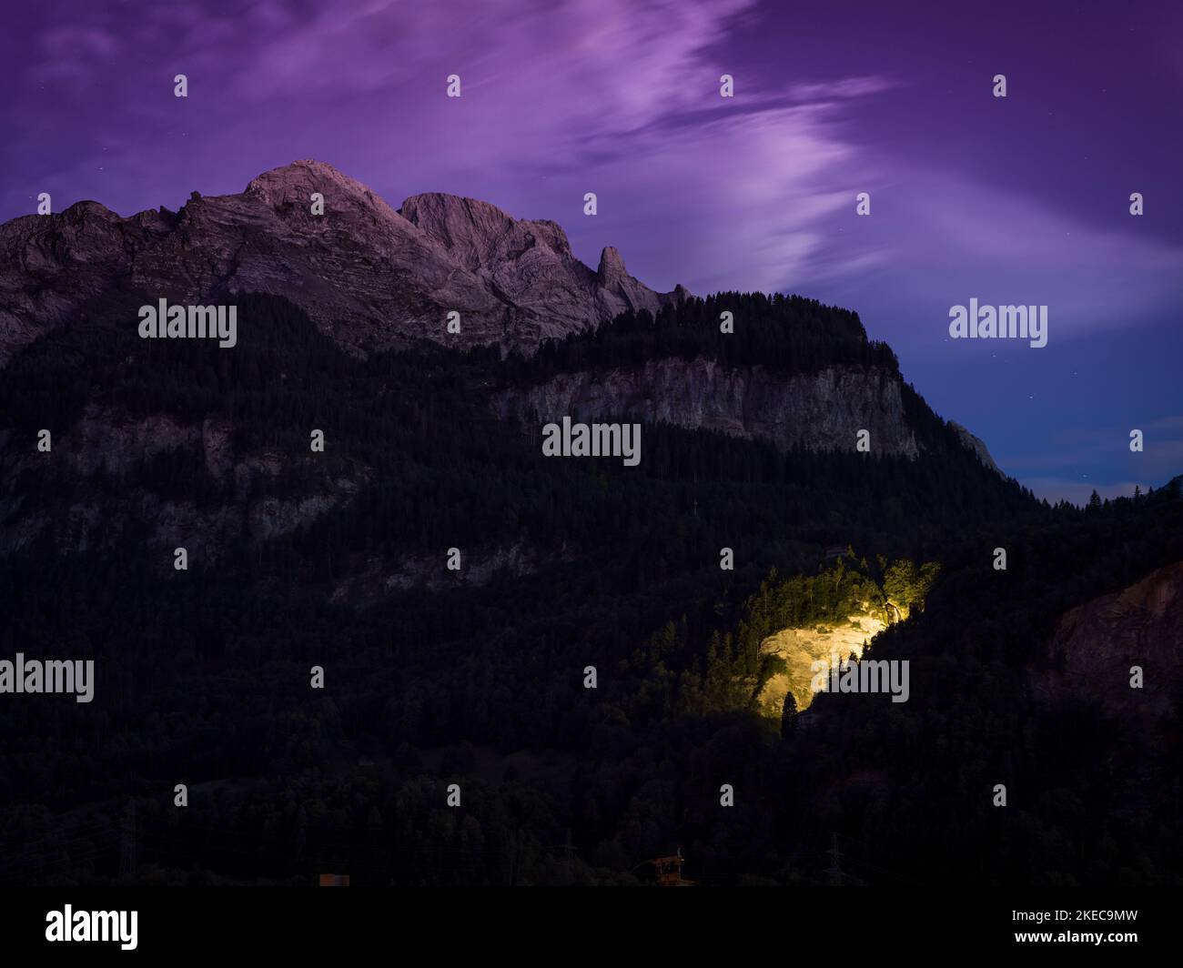 Evening mood Reichenbach Falls Stock Photo - Alamy