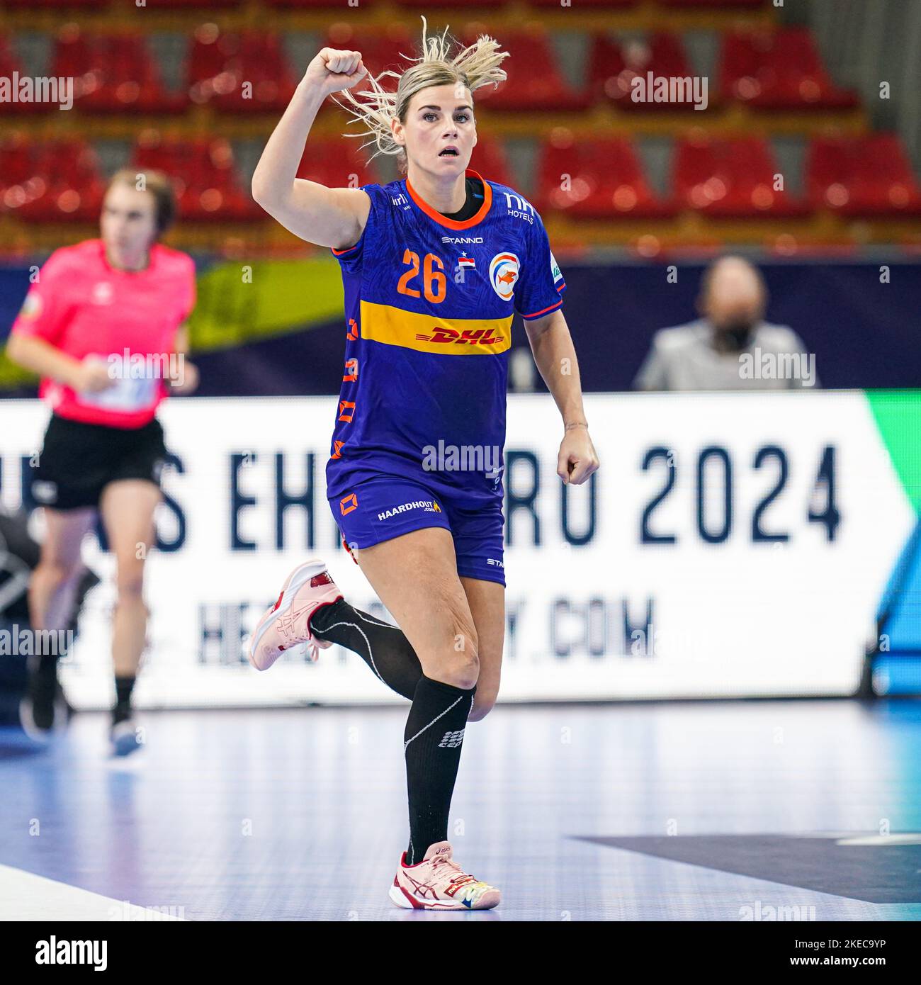 SKOPJE, MACEDONIA - NOVEMBER 11: Angela Malestein of the Netherlands ...