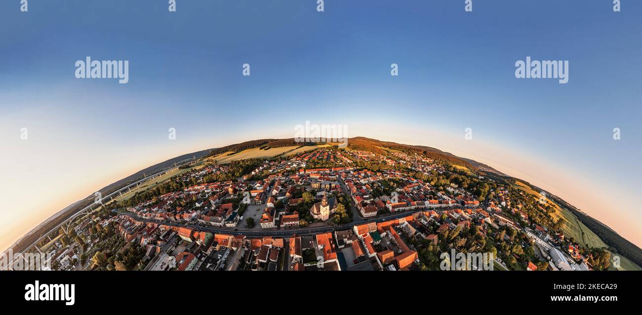 Germany, Thuringia, Ilmenau, Langewiesen, city, church, city hall ...