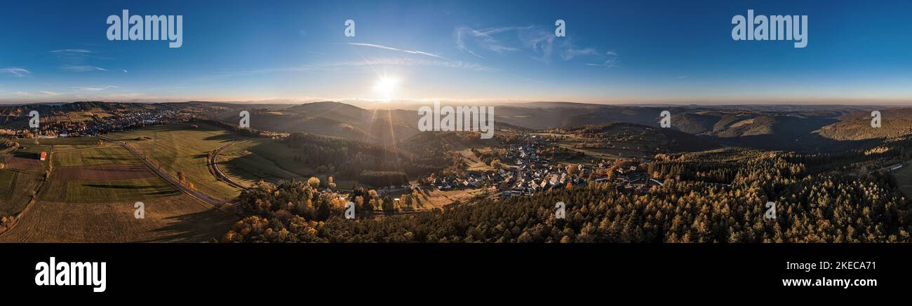 Germany, Thuringia, town Schwarzatal, Lichtenhain, village, landscape ...