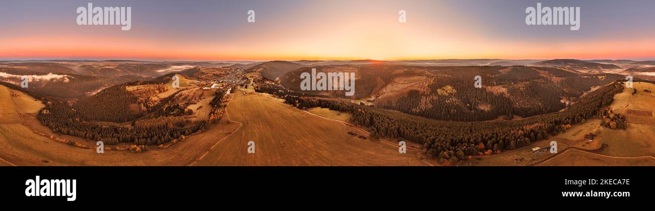 Germany, Thuringia, town Schwarzatal, Meuselbach-Schwarzmühle, village ...