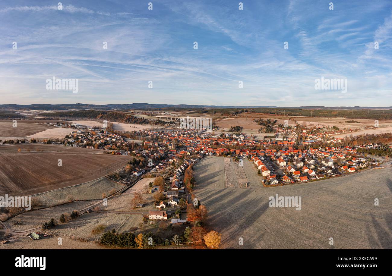 Germany, Thuringia, Ilmenau, Gräfinau-Angstedt, village, overview ...