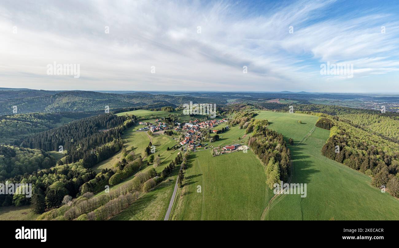 Germany, Thuringia, Schleusegrund, Steinbach, village, plateau, forest ...