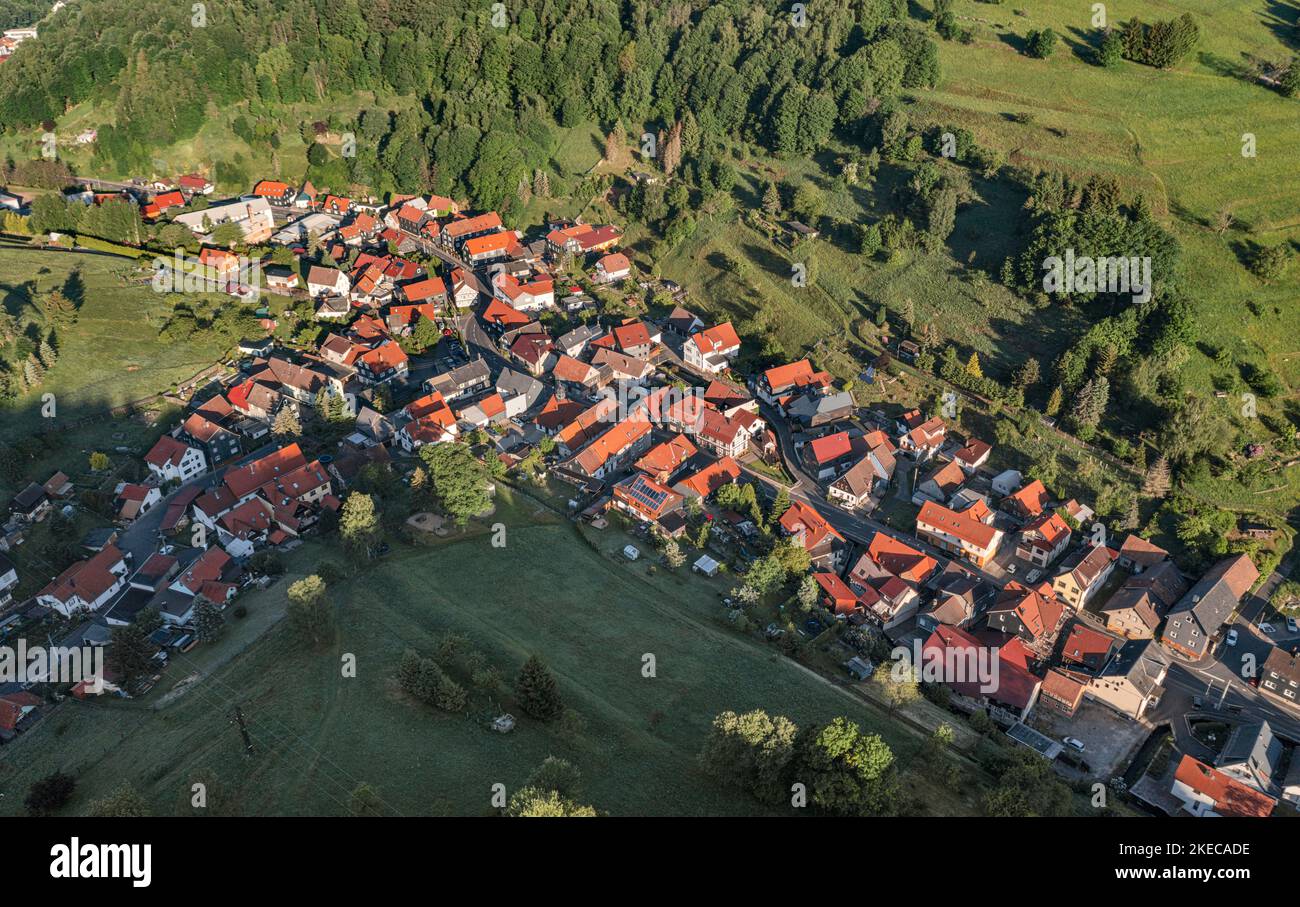 Germany, Thuringia, Schleusegrund, Schönbrunn, village, overview ...