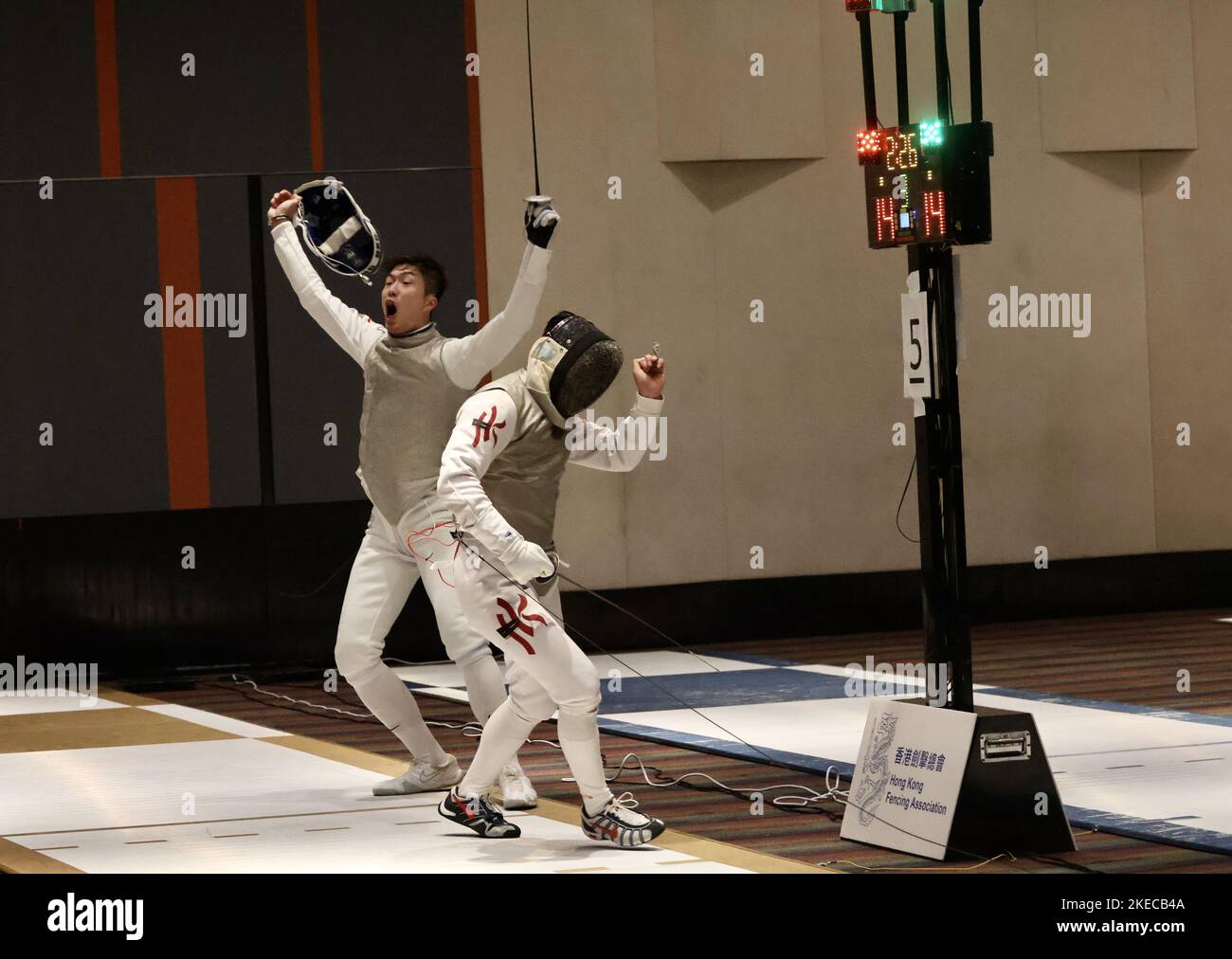 Edgar Cheung Ka-long yelled out loud after beating Lawrence Ng Lok-wang ...