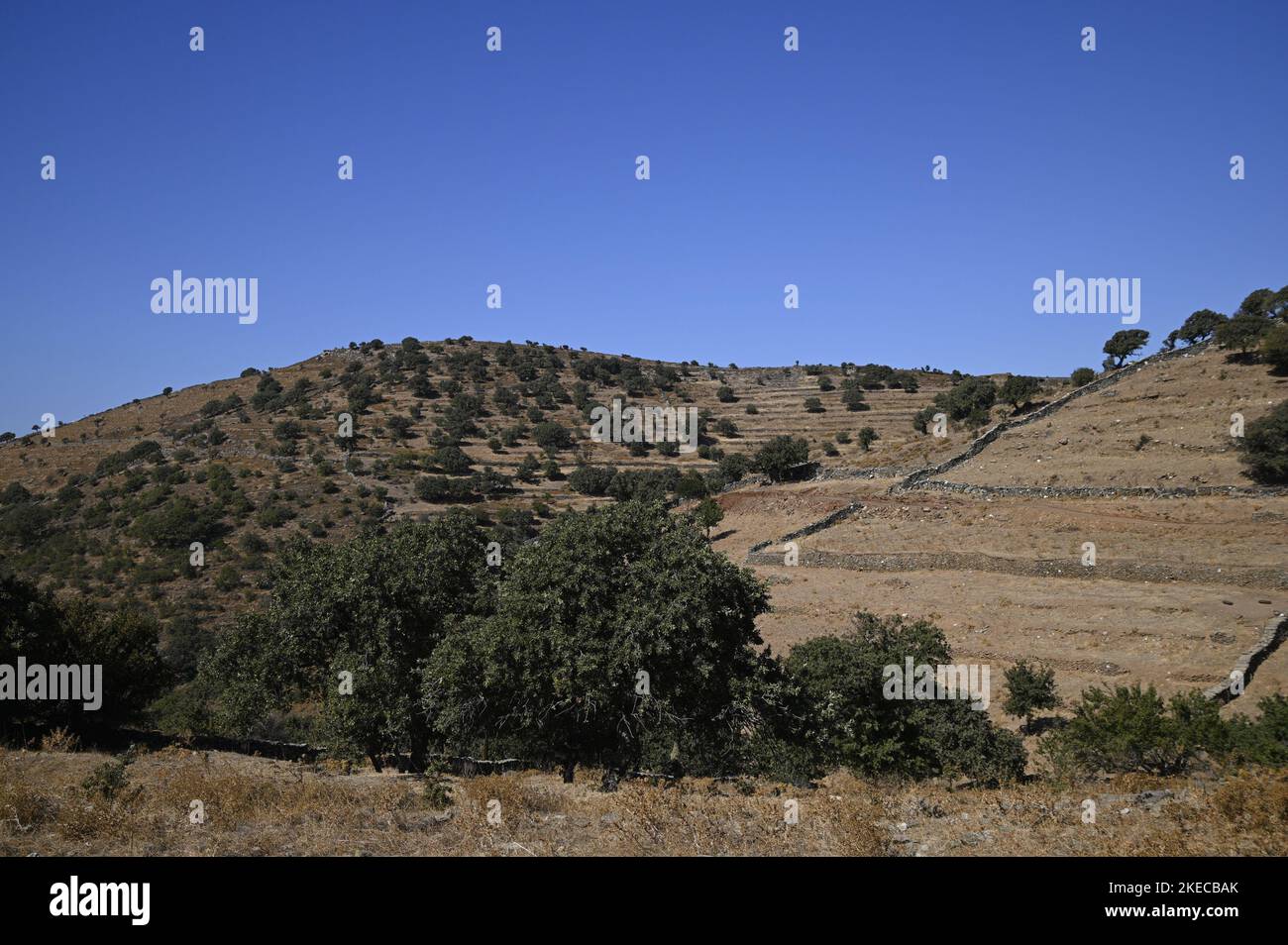 Scenic rural landscape in Kato Meria a traditional village in Kea ...