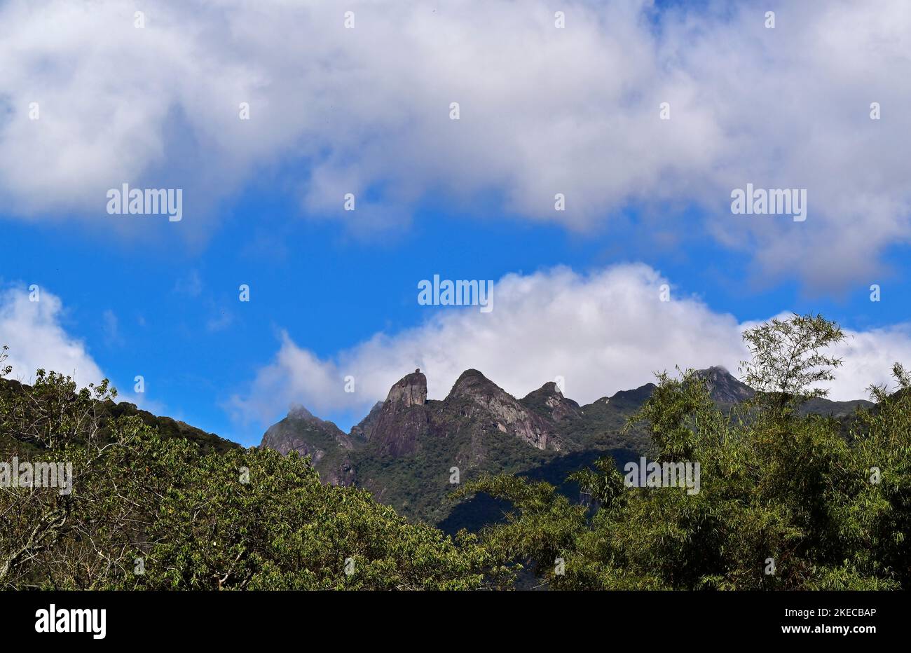 Landscape with mountains in Teresopolis, Rio de Janeiro, Brazil Stock ...