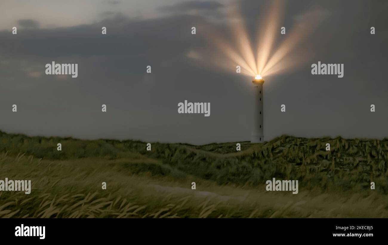 Lyngvig Fyr Lighthouse Stock Photo - Alamy