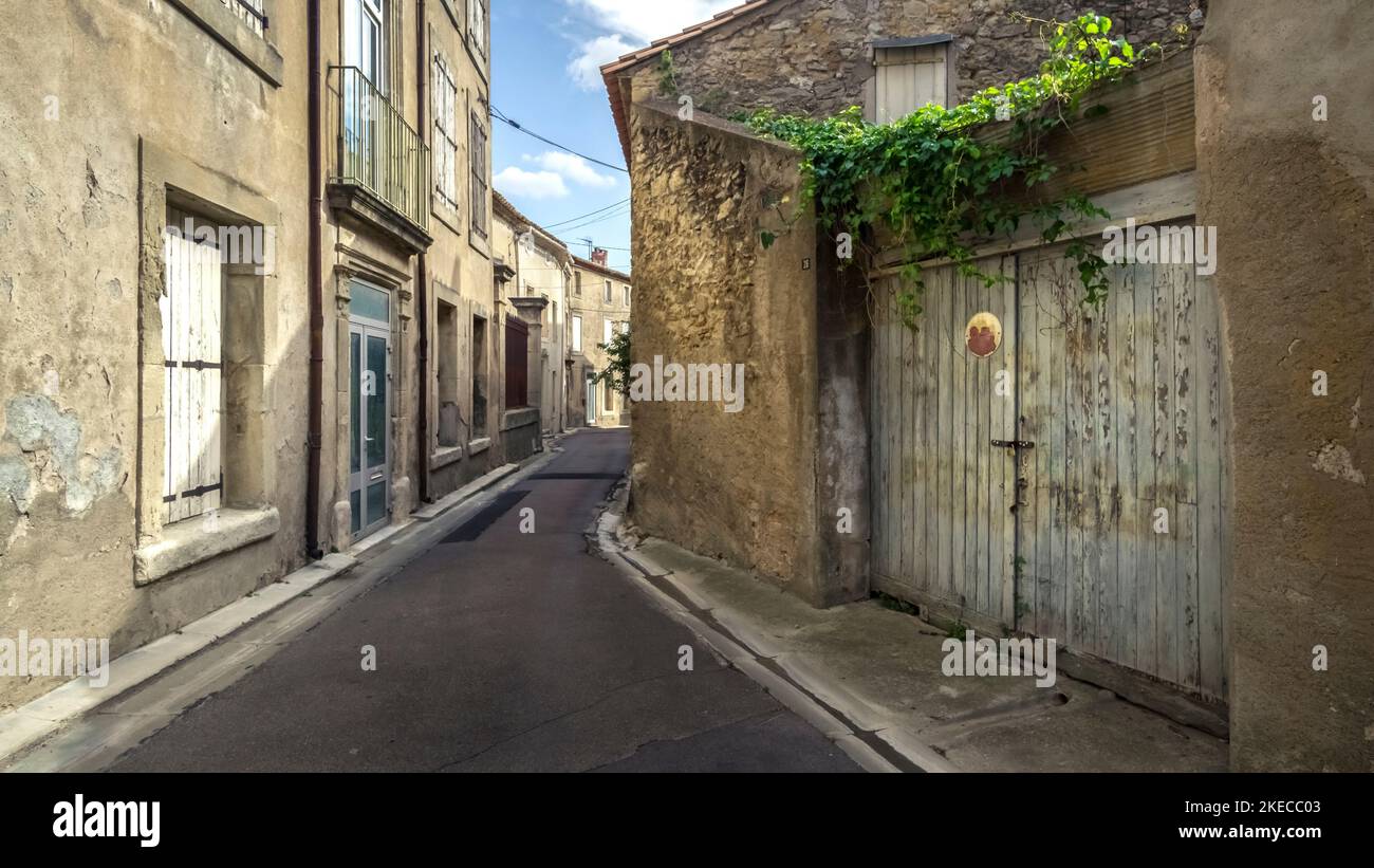 Village street in Moussan Stock Photo - Alamy