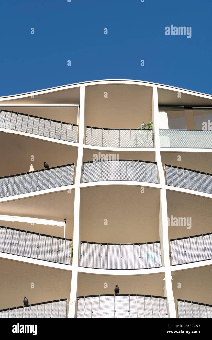 Curved balconies of apartments hi-res stock photography and images - Alamy