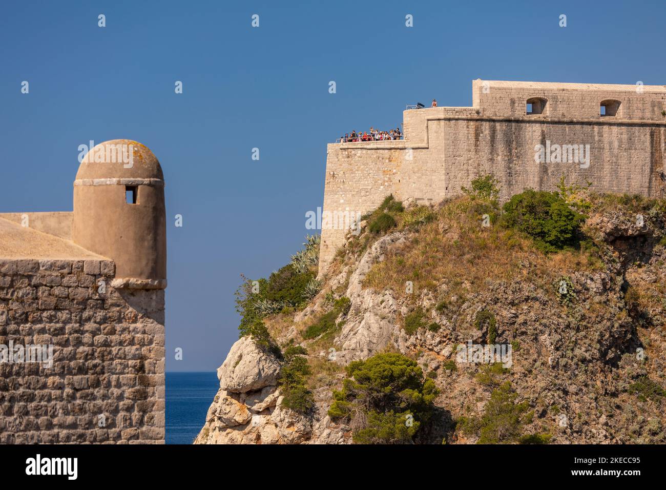 DUBROVNIK, CROATIA, EUROPE - Fort Lovrijenac, on the Dalmation coast ...
