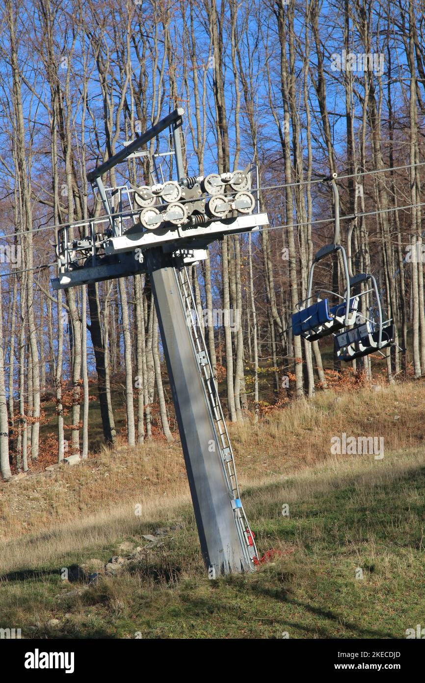 Chair lift, ski lift in the ski resort Stock Photo - Alamy