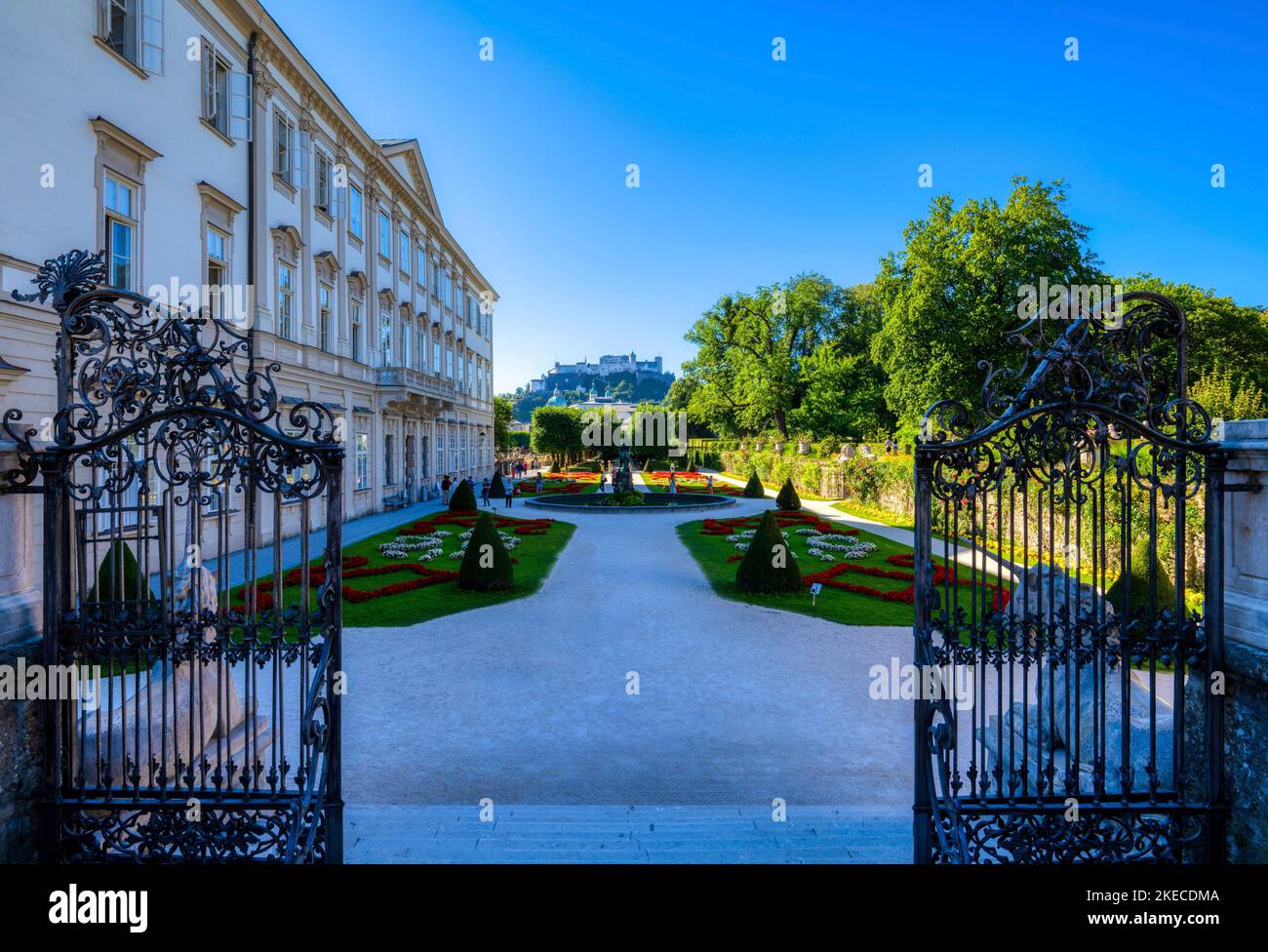 Entrance to Mirabell Gardens in Salzburg, Austria, Europe Stock Photo ...