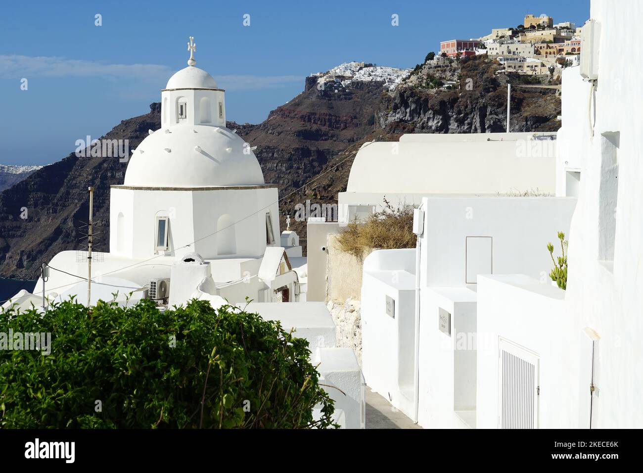Holy Church of Agios Minas, Fira, Santorini, Greece, Europe Stock Photo ...