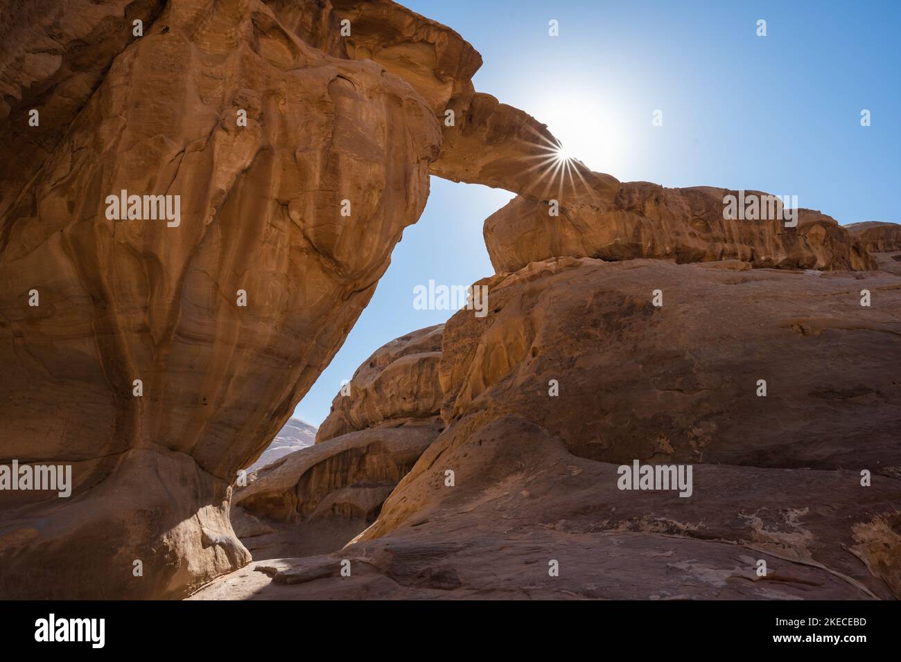 Um Frouth Rock Arch in Wadi Rum, a Natural Bridge in Jordan, also ...