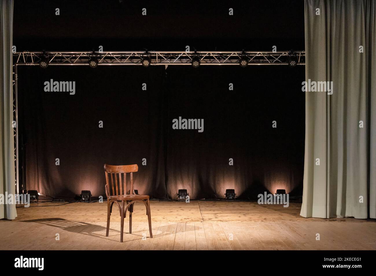 Actor Alone On Stage