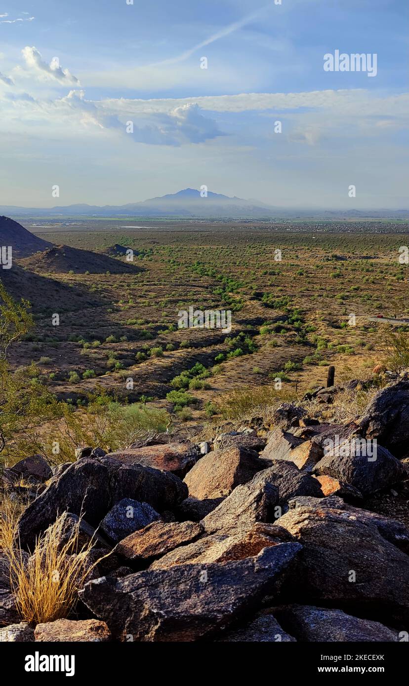 A vertical View toward Buckeye, Arizona from Skyline Regional Park ...
