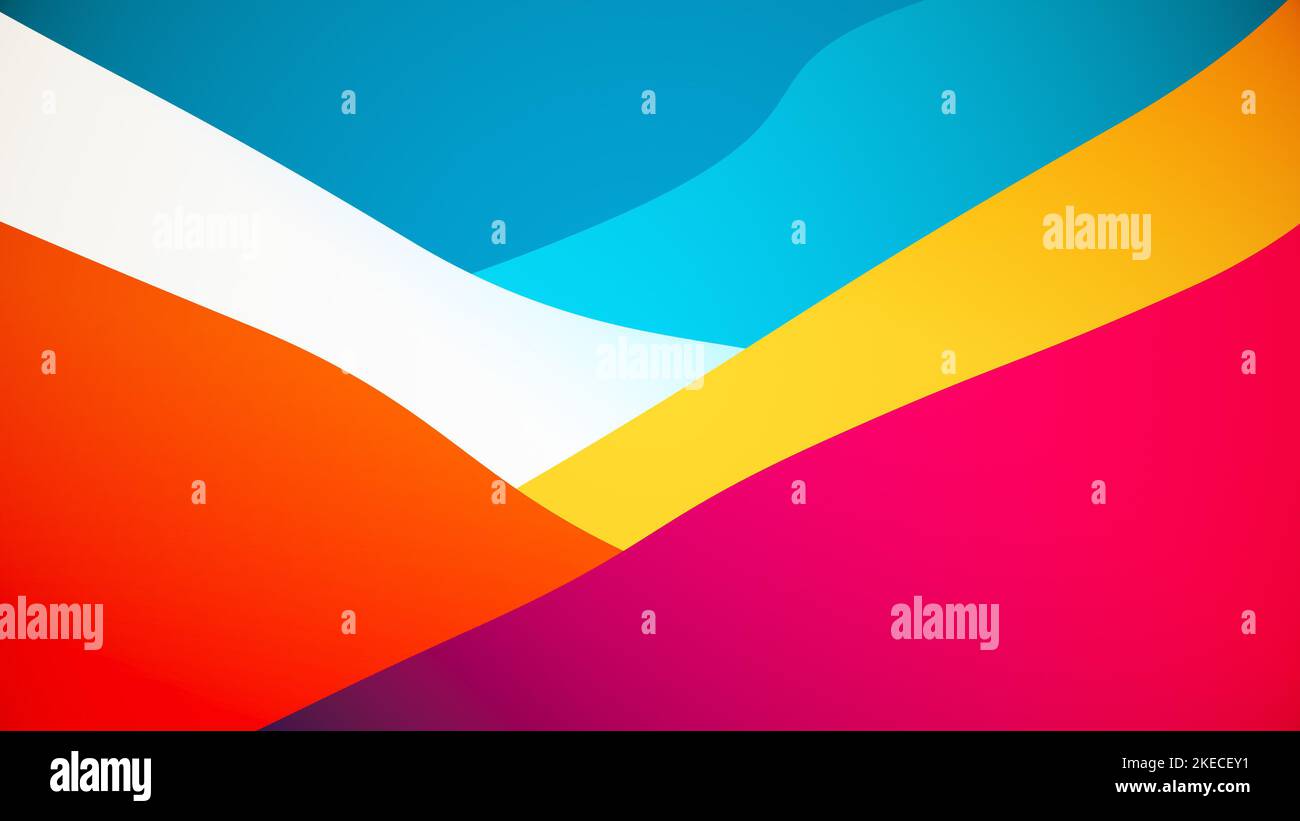 abstract wallpaper from wavy layers filled colourful gradient, 2D ...