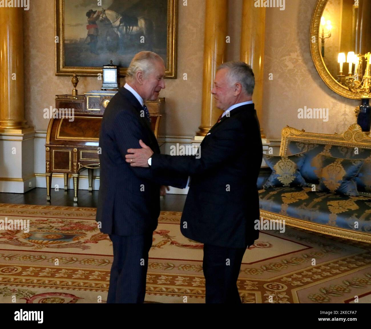 King Charles III of England receives King Abdullah II of Jordan at ...