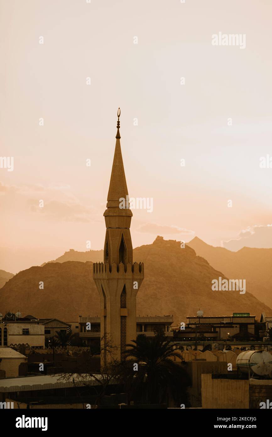 Saudi Arabia, Najran Province, Najran, city view, minaret Stock Photo ...