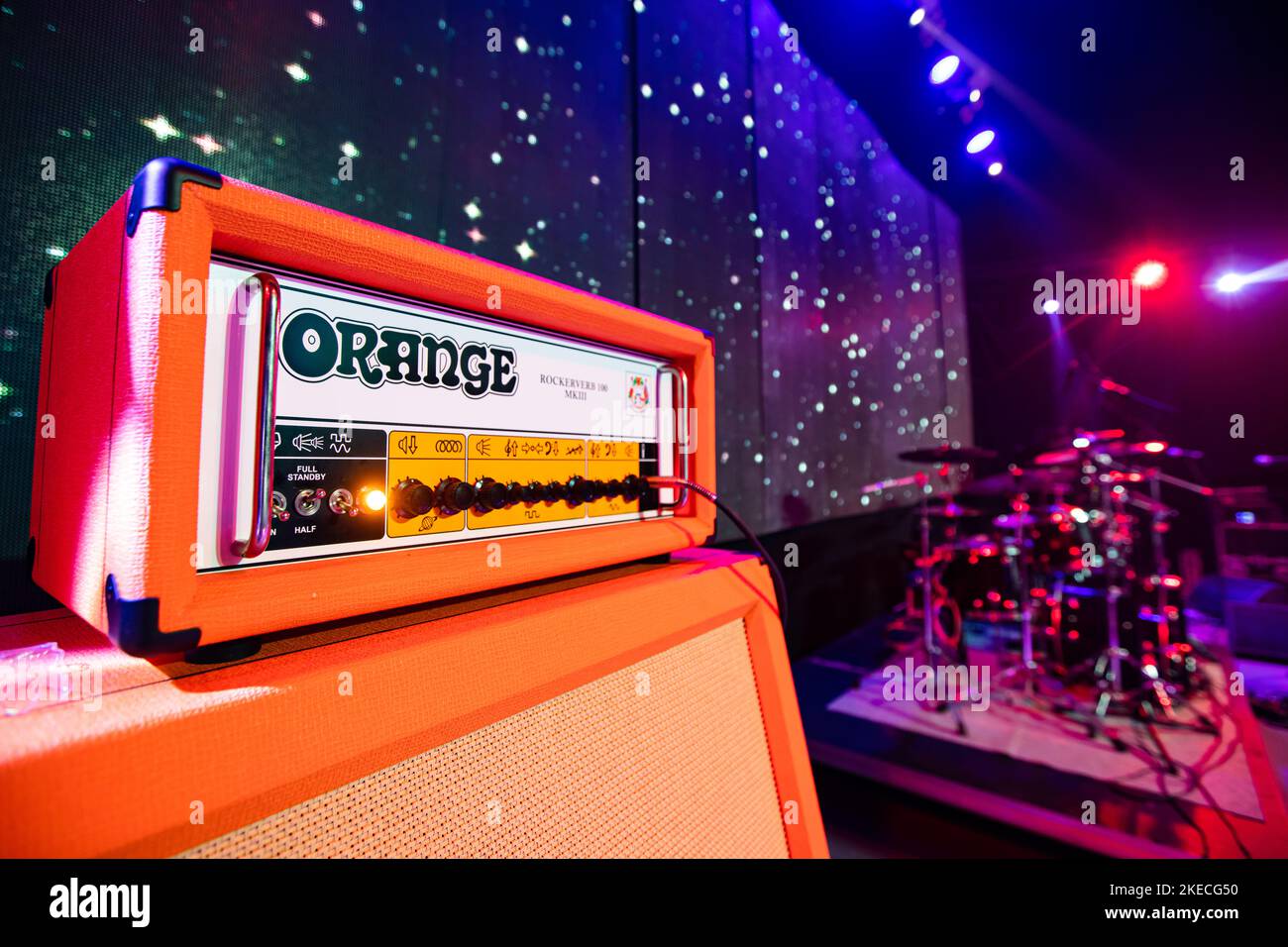 Lviv, Ukraine - November 2, 2022: Guitar Speaker Cabinets - Orange Amp ...