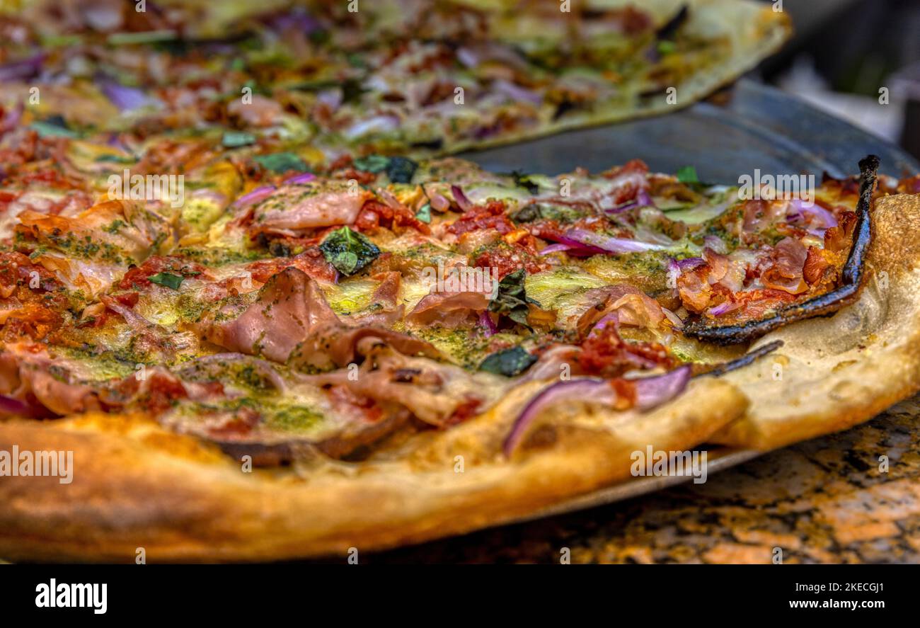 A closeup shot of an appetizing pizza Stock Photo - Alamy