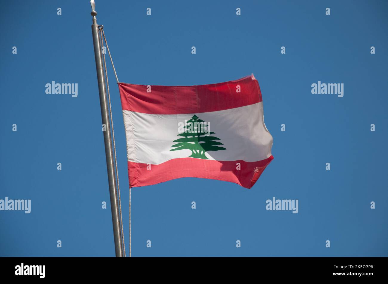 Lebanese Flag, Beirut, Lebanon Stock Photo - Alamy
