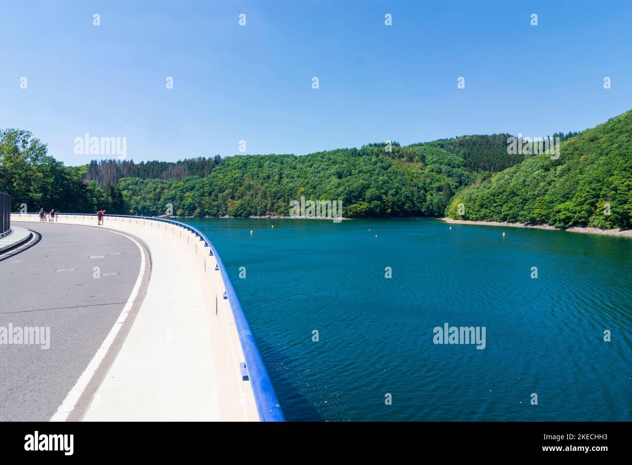 Esch-sur-Sure (Esch-Sauer), dam of reservoir Upper Sure Lake (Lac de la ...