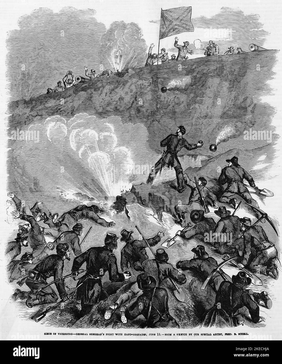 Hand grenade civil war Black and White Stock Photos & Images - Alamy