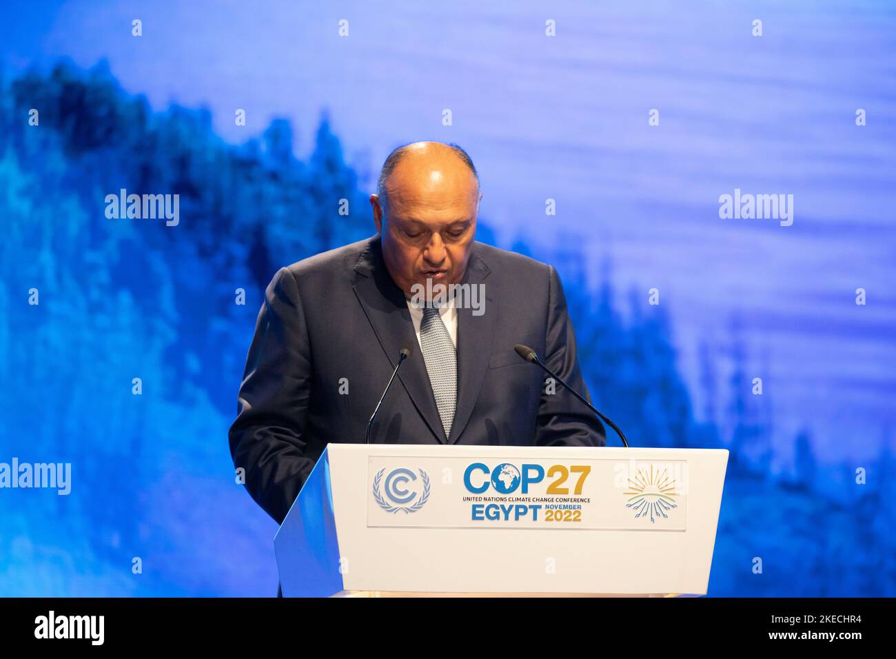 Sharm El Sheikh, Egypt. 11th Nov, 2022. Egypt's Minister of Foreign ...