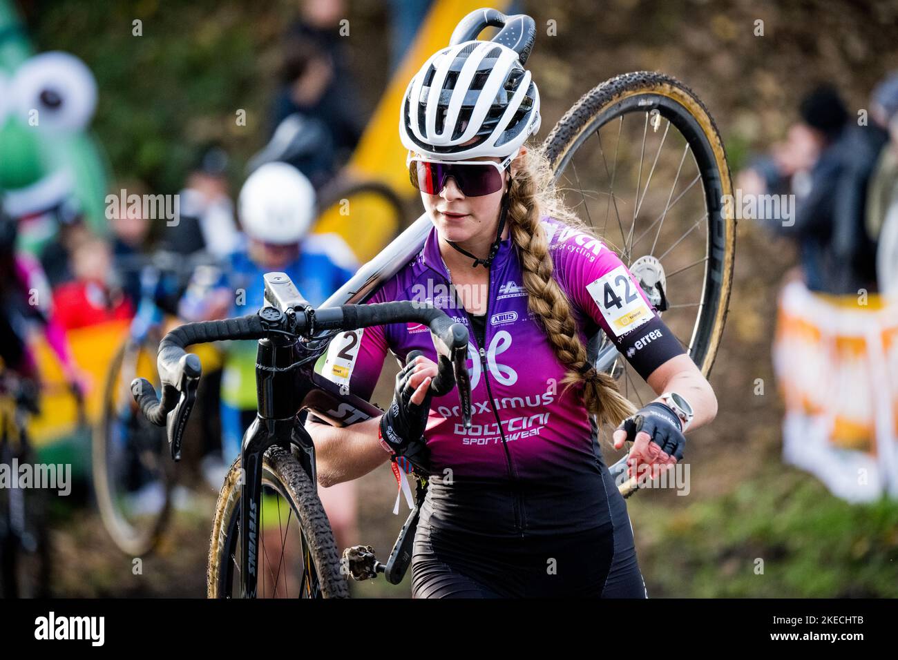 Xenna De Bruyckere pictured in action during the women's elite race at ...