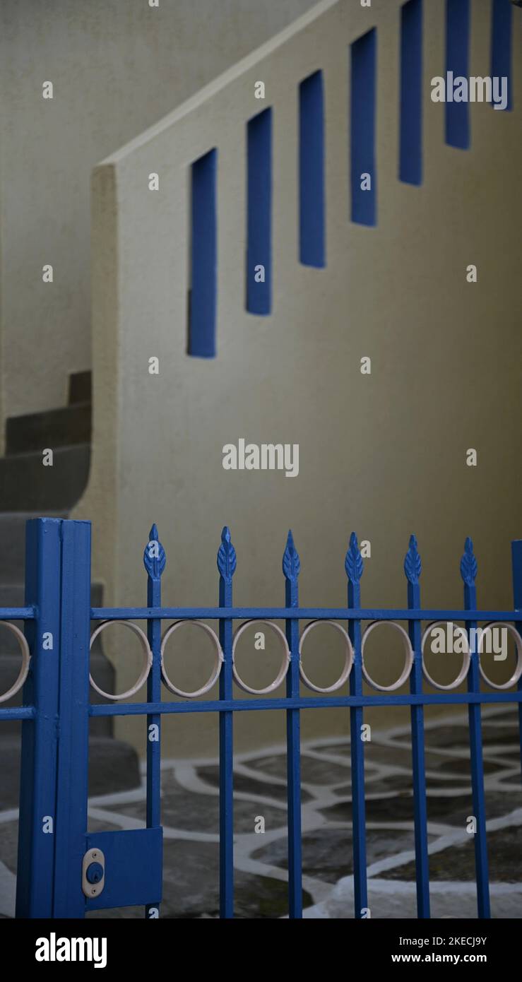 Traditional handcrafted wrought iron entrance gate railing in Kea ...