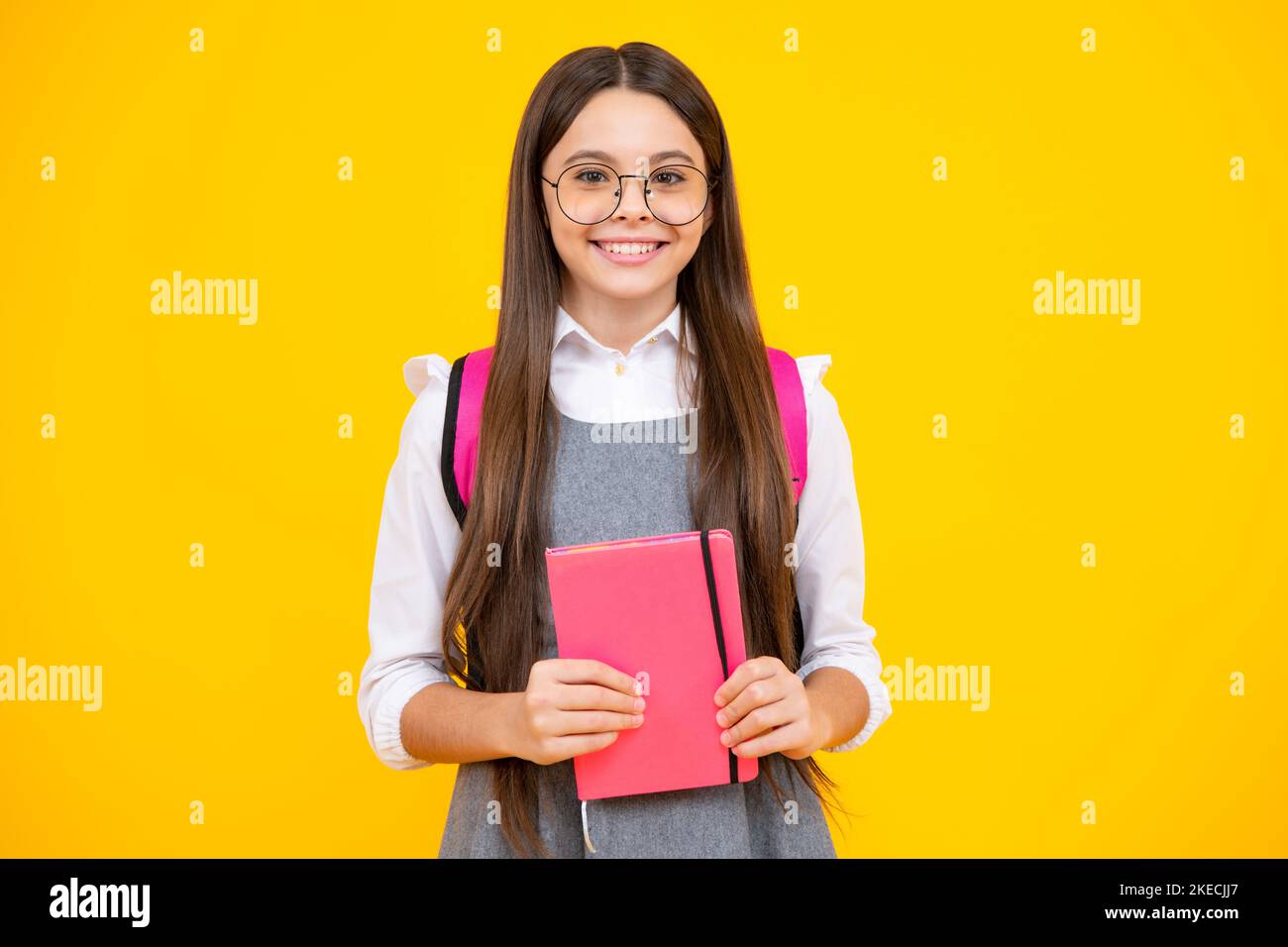 Back to school. Portrait of teenage school girl with books. Children ...