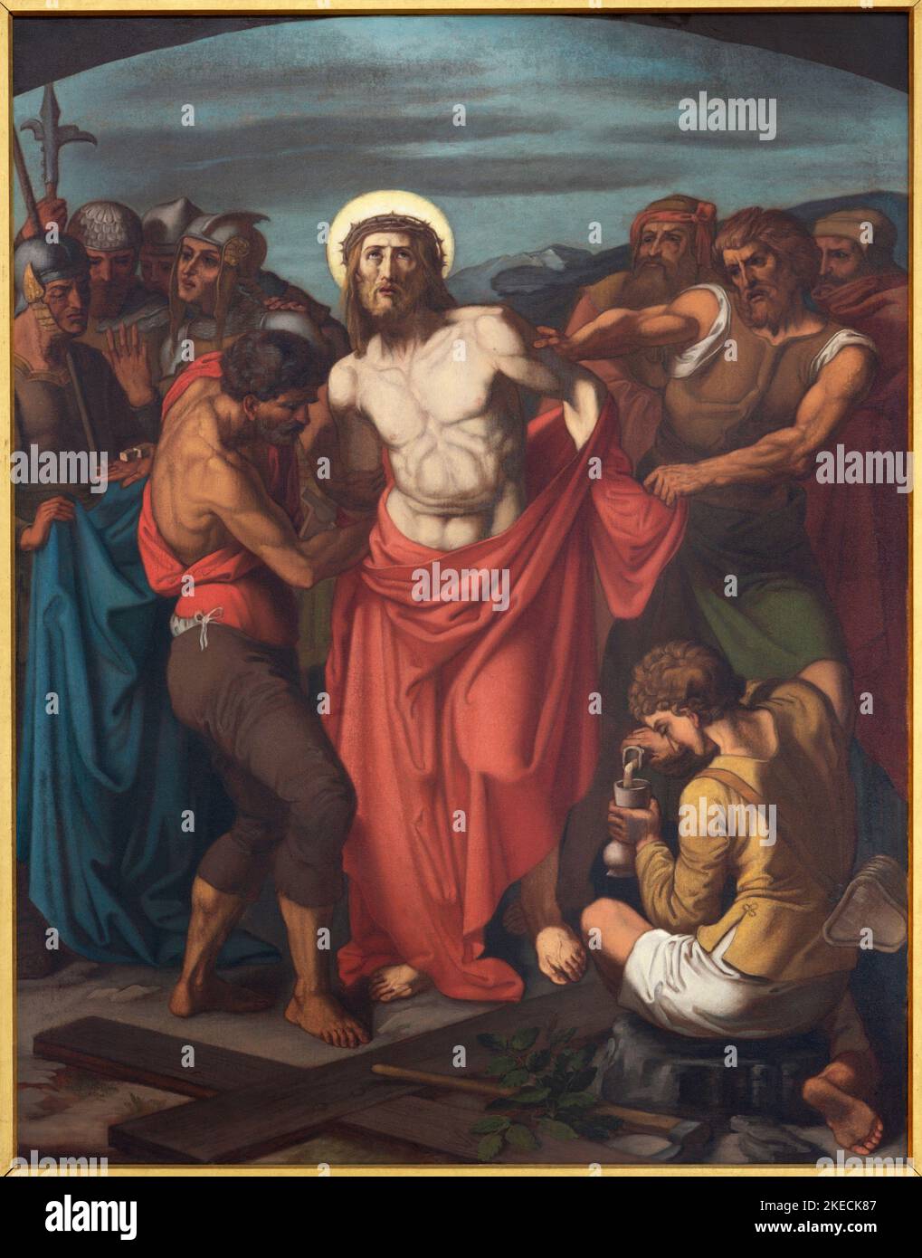 LUZERN, SWITZERLAND - JUNY 24, 2022: The painting Jesus clothes are ...