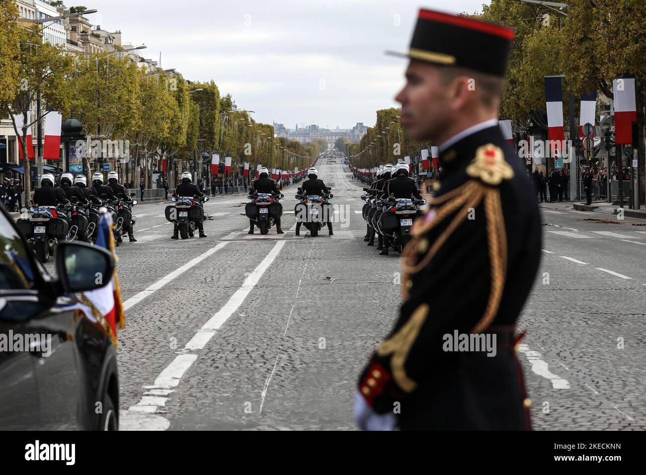 Paris, France. 11th Nov 2022. Illustration - French President during ...