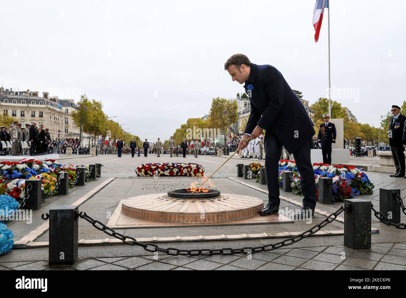 Paris, France. 11th Nov 2022. French President during the ...