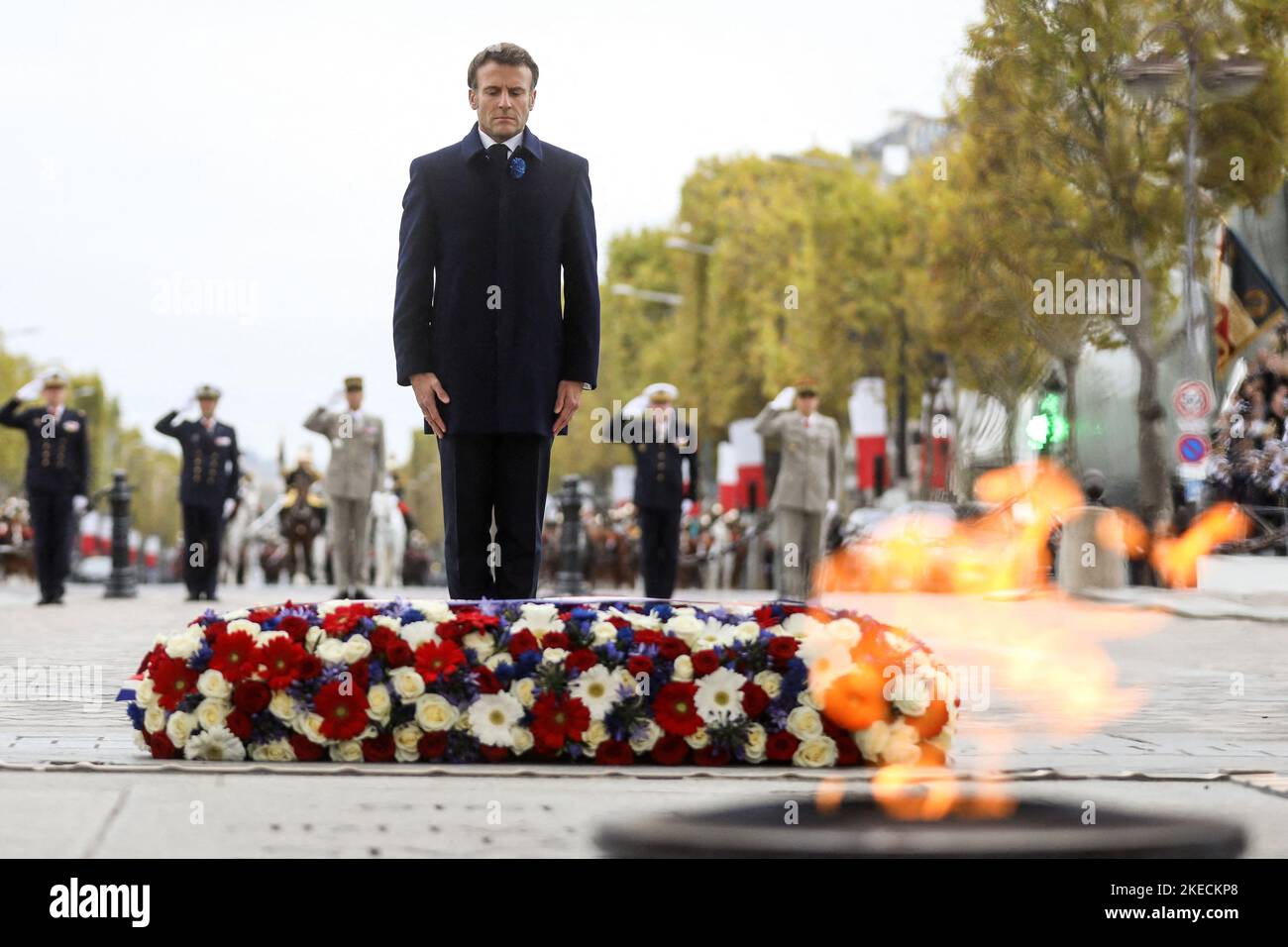 Paris, France. 11th Nov 2022. French President during the ...