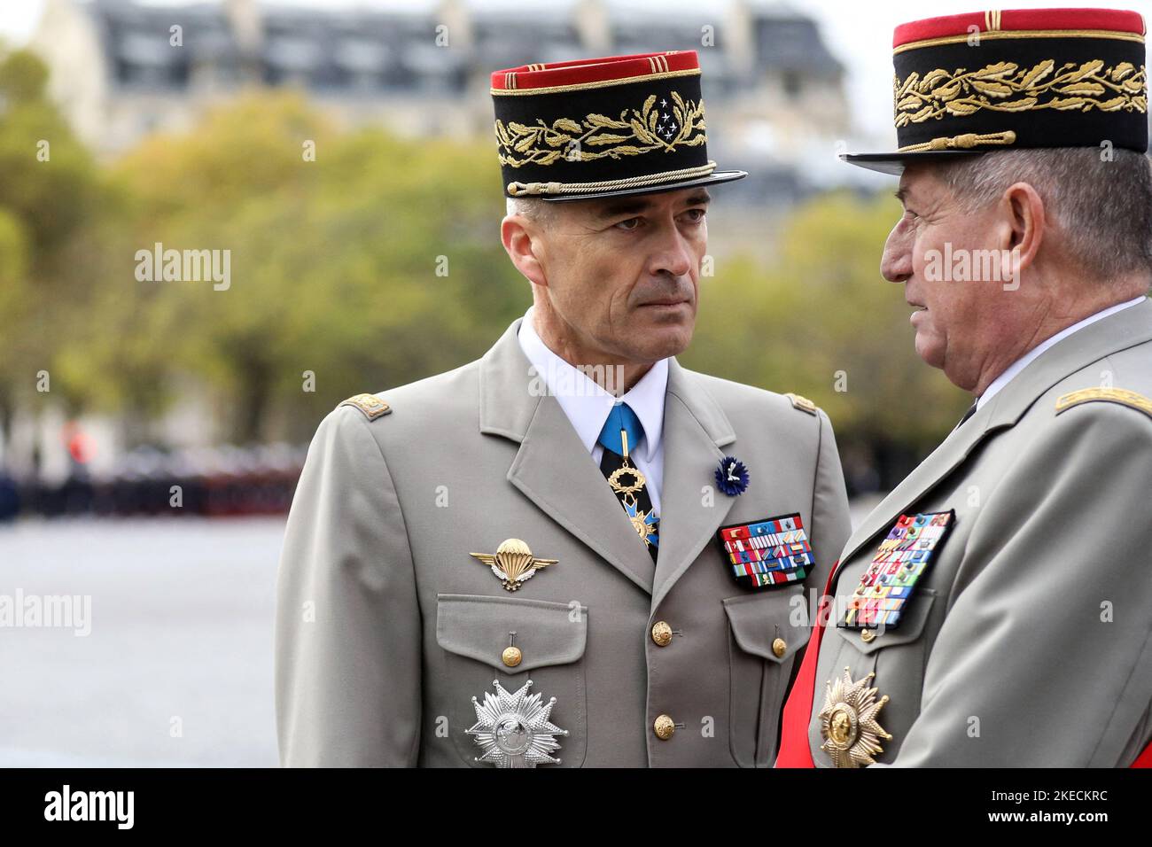 Paris, France. 11th Nov 2022. Le général Thierry Burkhard et le général ...