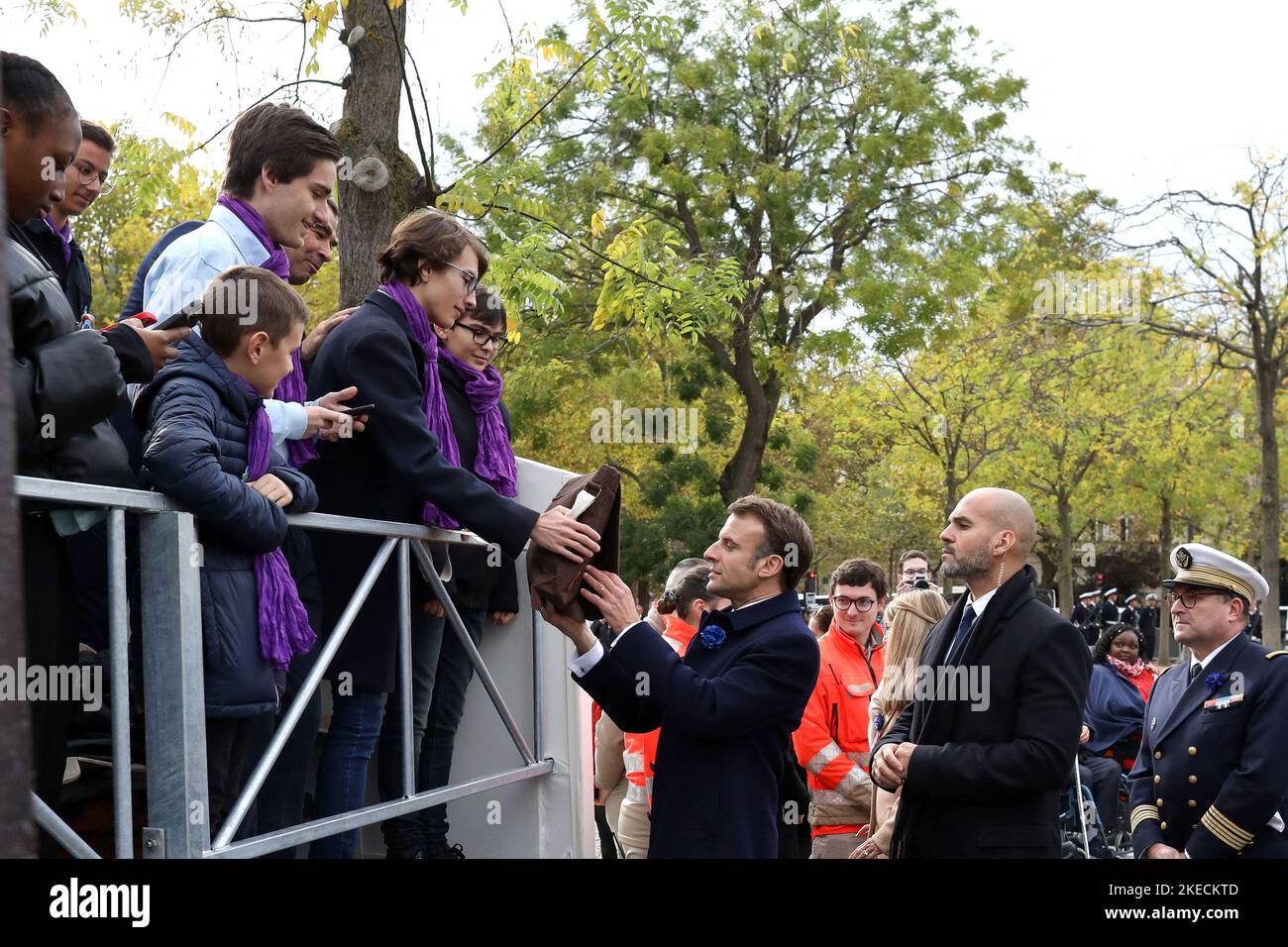 Paris, France. 11th Nov 2022. French President during the ...